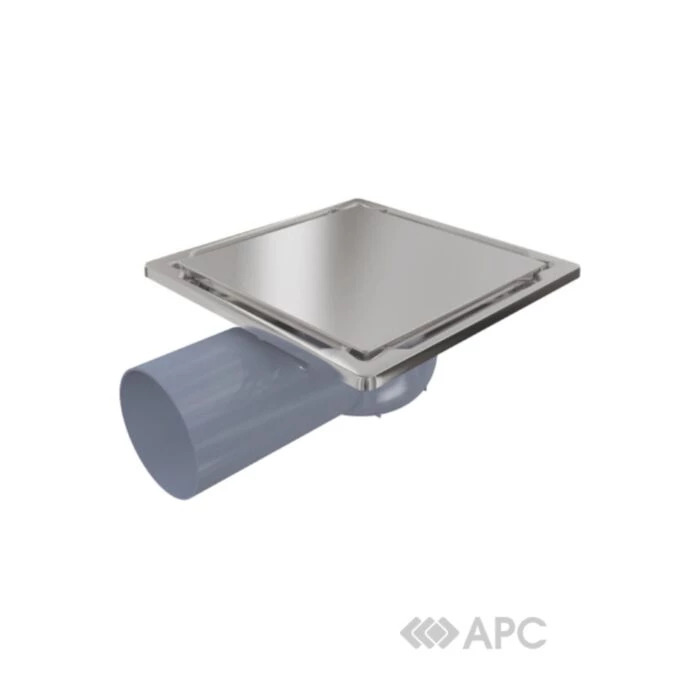 Square trap VALTEMO met. cover page. Wet/dry outlet with 360° rotating ...
